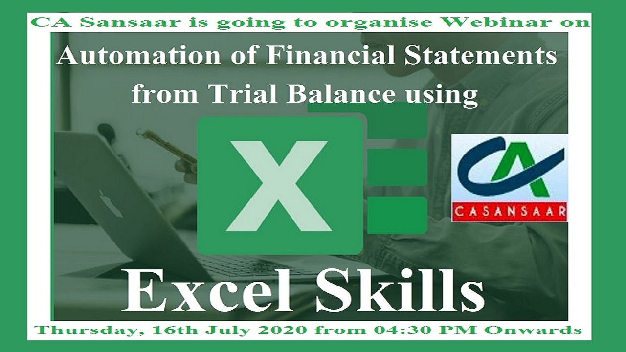 Automation Of Financial Statements From Trial Balance Using Excel Automation Of Financial Statements From Trial Balance Using Excel