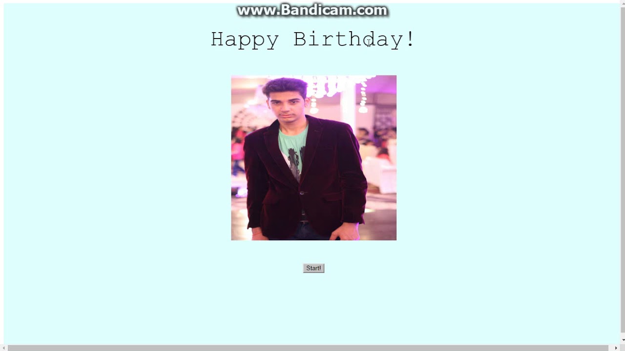 Birthday Wish Using Html Javascript And Css Youtube 2307