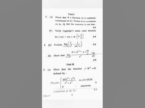bsc 3rd 2024 advanced calculus previous year paper CBLU || 6th sem|| 3rd year|| 3rd sem CBLU ...