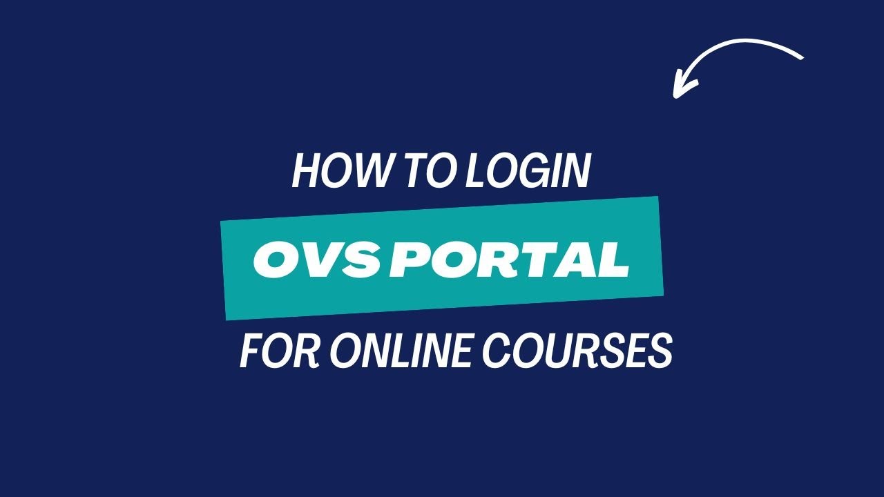 HOW TO LOGIN OVS Learning E Portal - YouTube