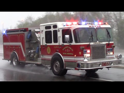 Wayne Fire Department Engine 1-2 Responding 4-27-19 - YouTube