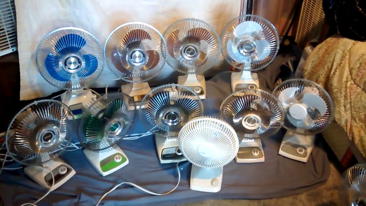 9" Lasko desk fan collection - YouTube