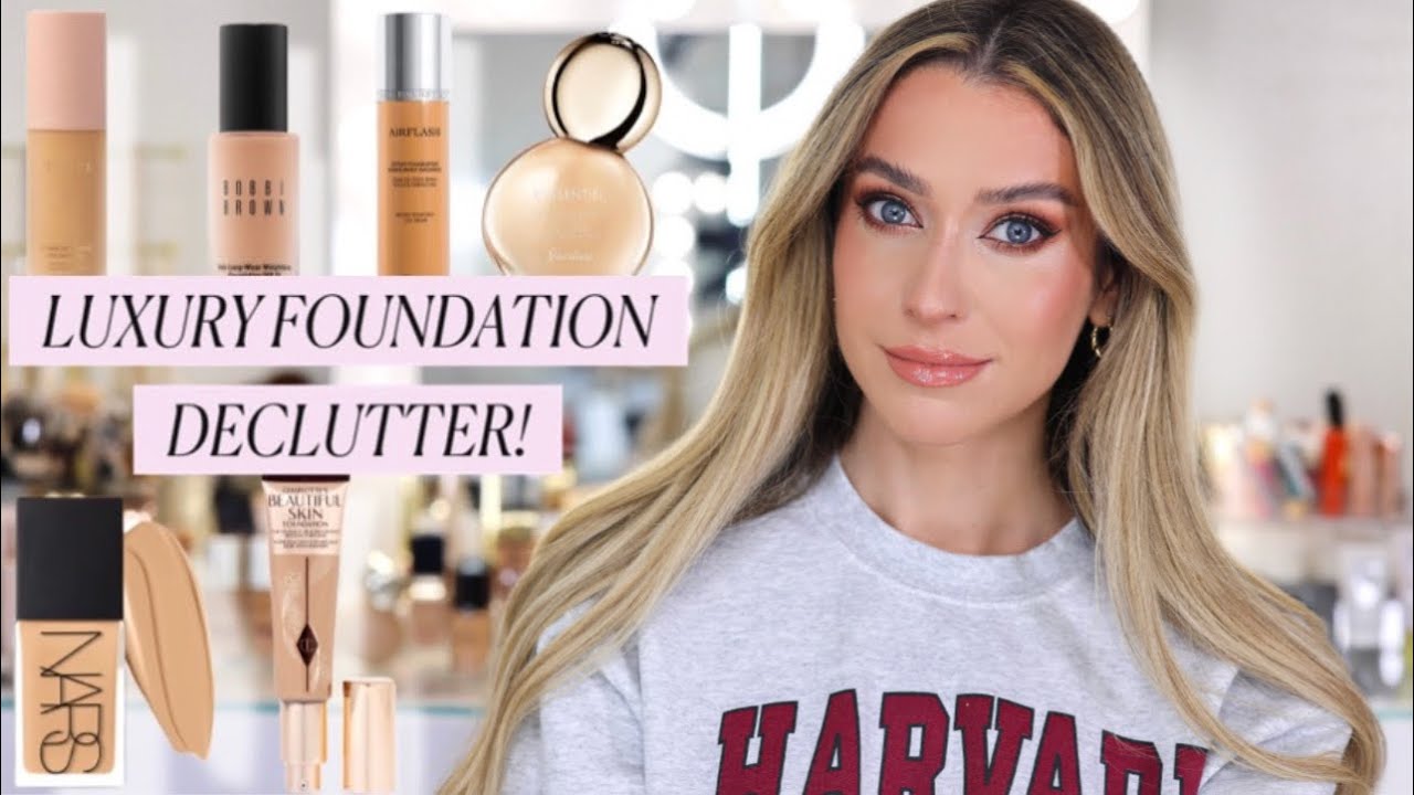 HUGE FOUNDATION COLLECTION DECLUTTER! - YouTube
