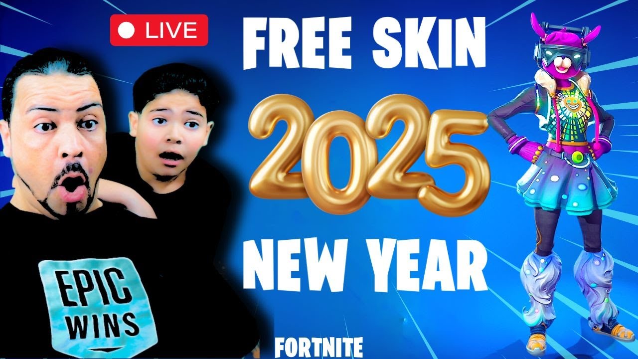 🔴Live Now! Fortnite New Year 2025 Party 🎉 FREE Skins for New ...