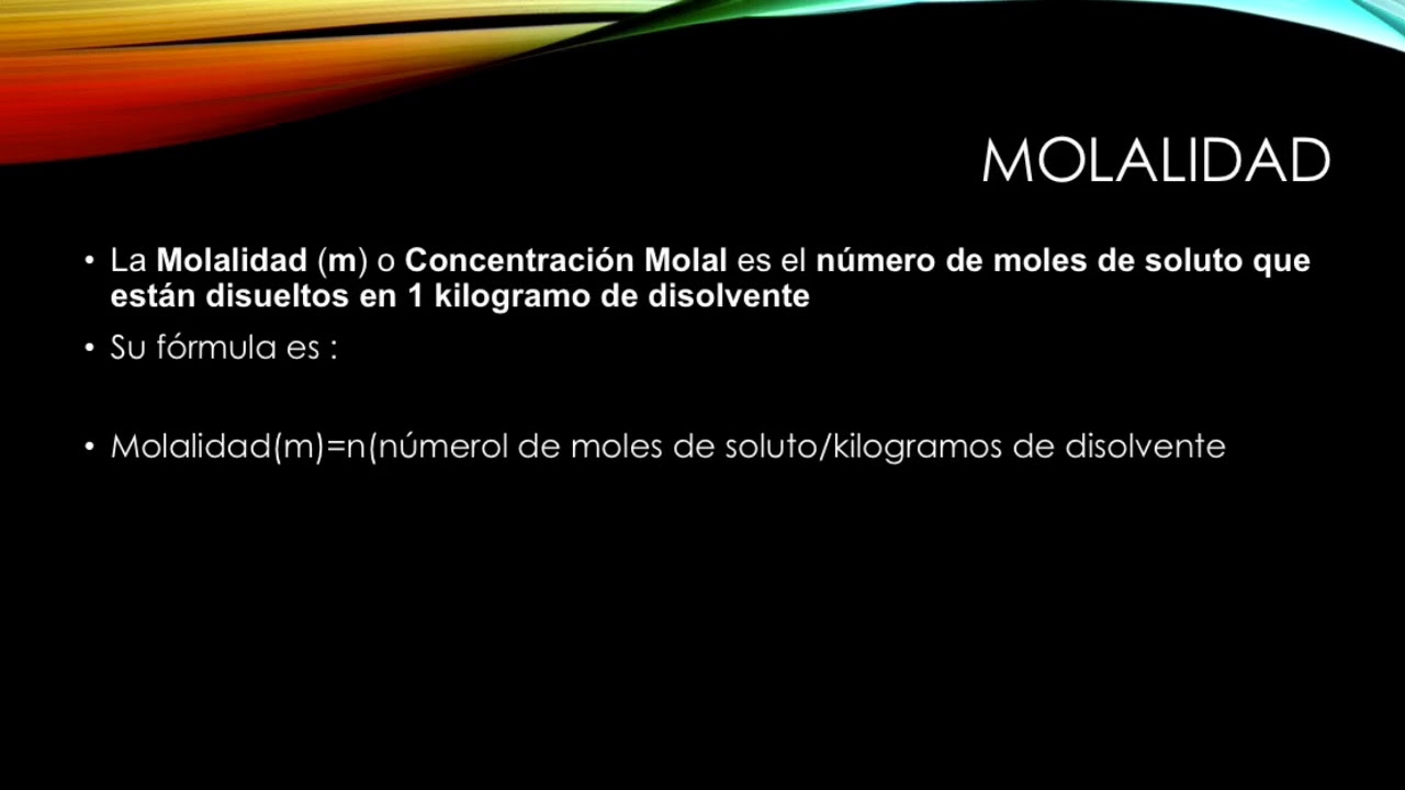 Molalidad-Molaridad-Normalidad - YouTube