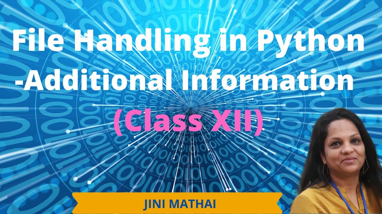 File Handling In Python Additional Information YouTube File Handling In Python Additional Information YouTube