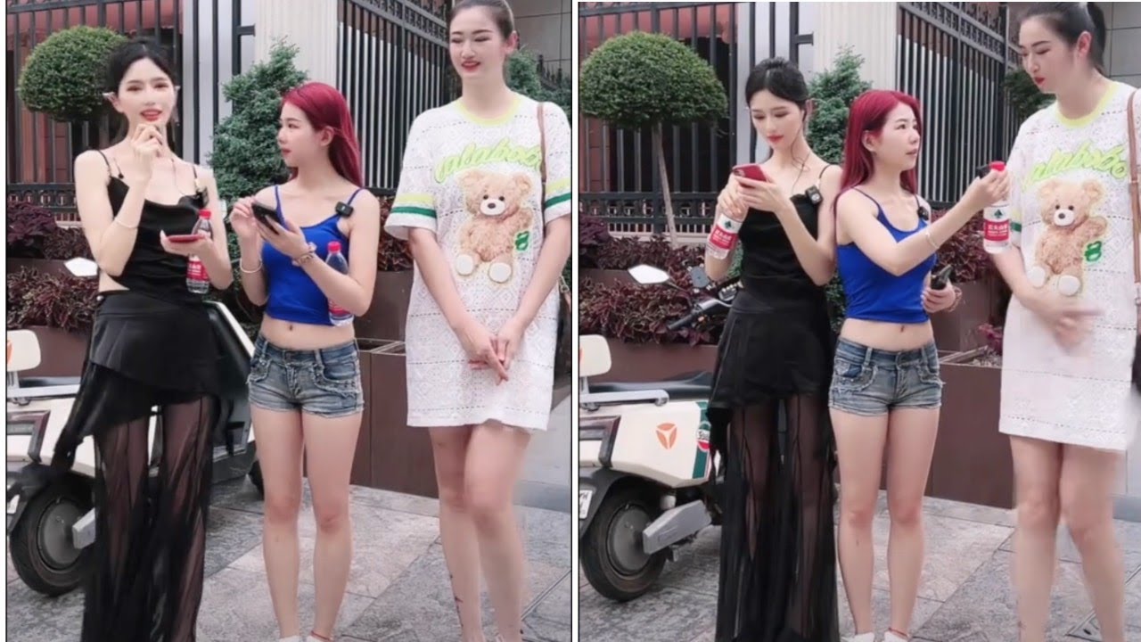 193公分中國模特在武漢街頭直播#193cm Chinese tall woman - YouTube