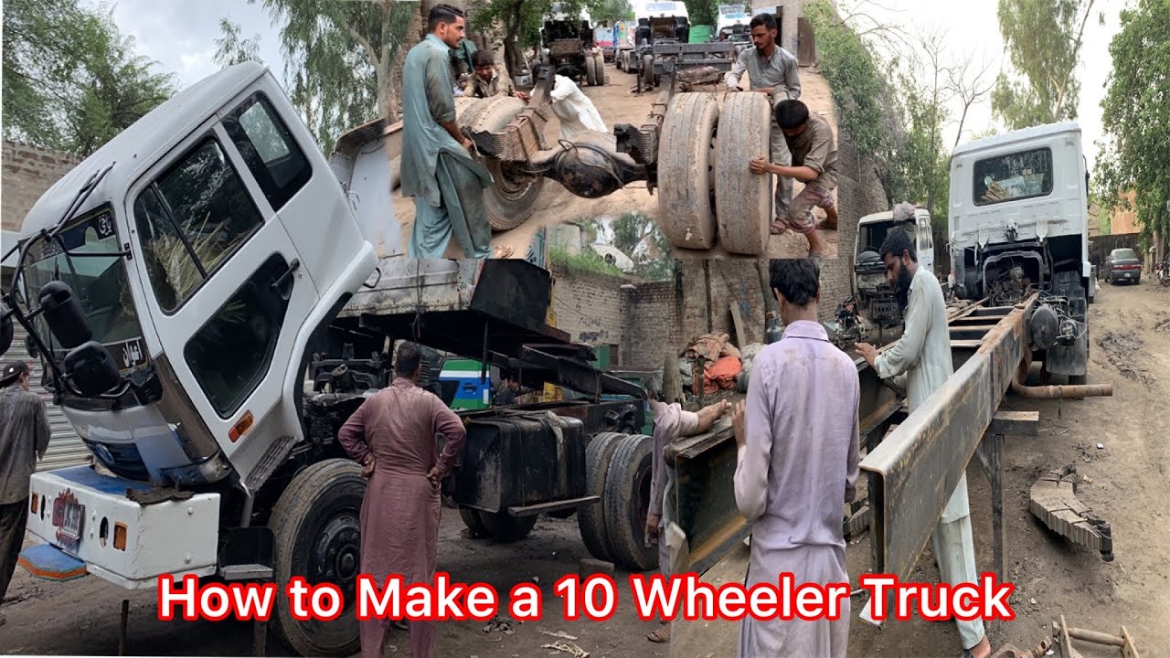 How to make a 6-wheeler truck a 10-wheeler truck ||truck Frame ...