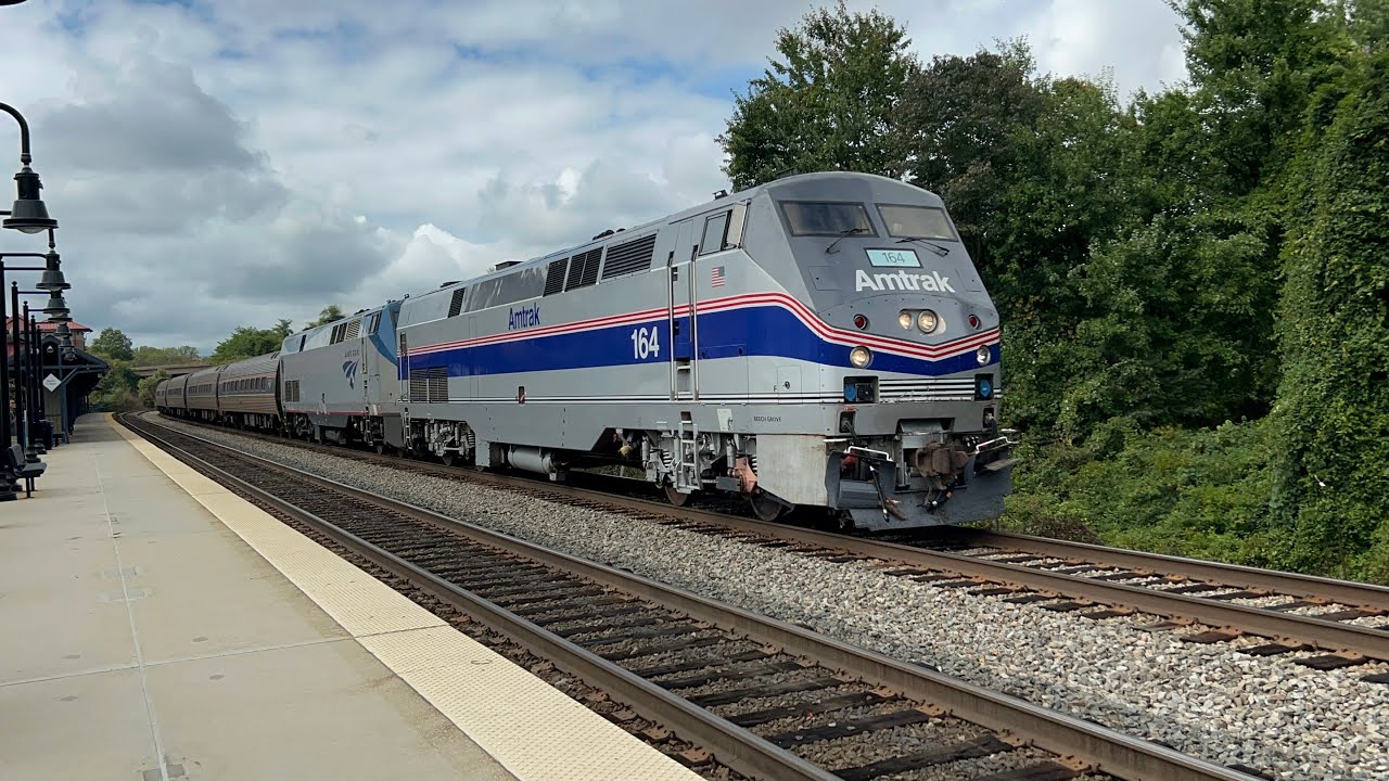 2 Amtrak Trains in Burke Centre Station FT. AMTK #164 and #174 - YouTube