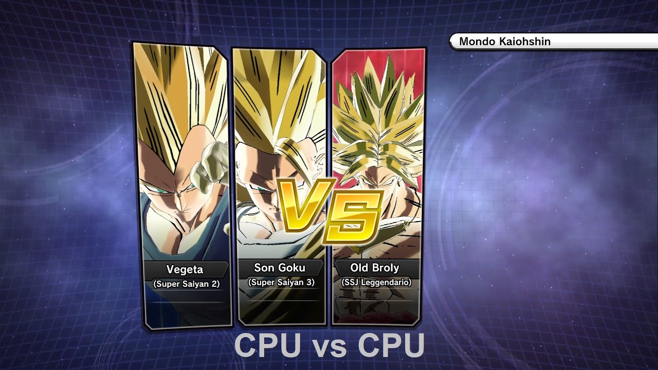 XV2 (CPU): Goku Super Saiyan 3&Vegeta Super Saiyan 2 vs Old Broly Super ...