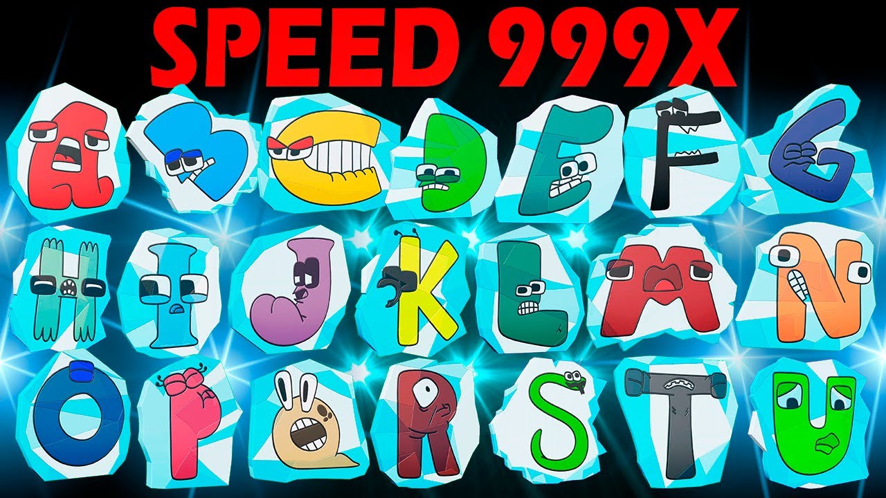 Alphabet Lore But Everyone Frosen # 2 Eyes Monster Speed 999X - YouTube