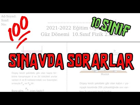 SINAVDA SORARLAR 10.SINIF FİZİK| FİZİKLE BARIŞ