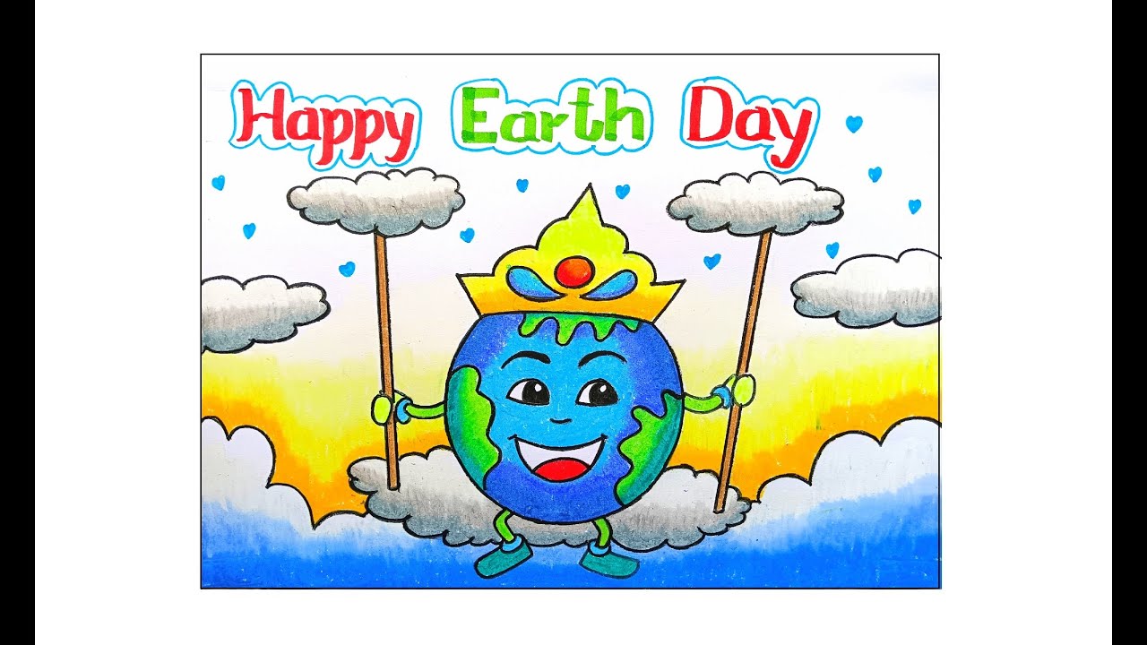 #earthdaydrawing HOW TO DRAW HAPPY EART DAY/EARTH DAY POSTER DRAWING ...