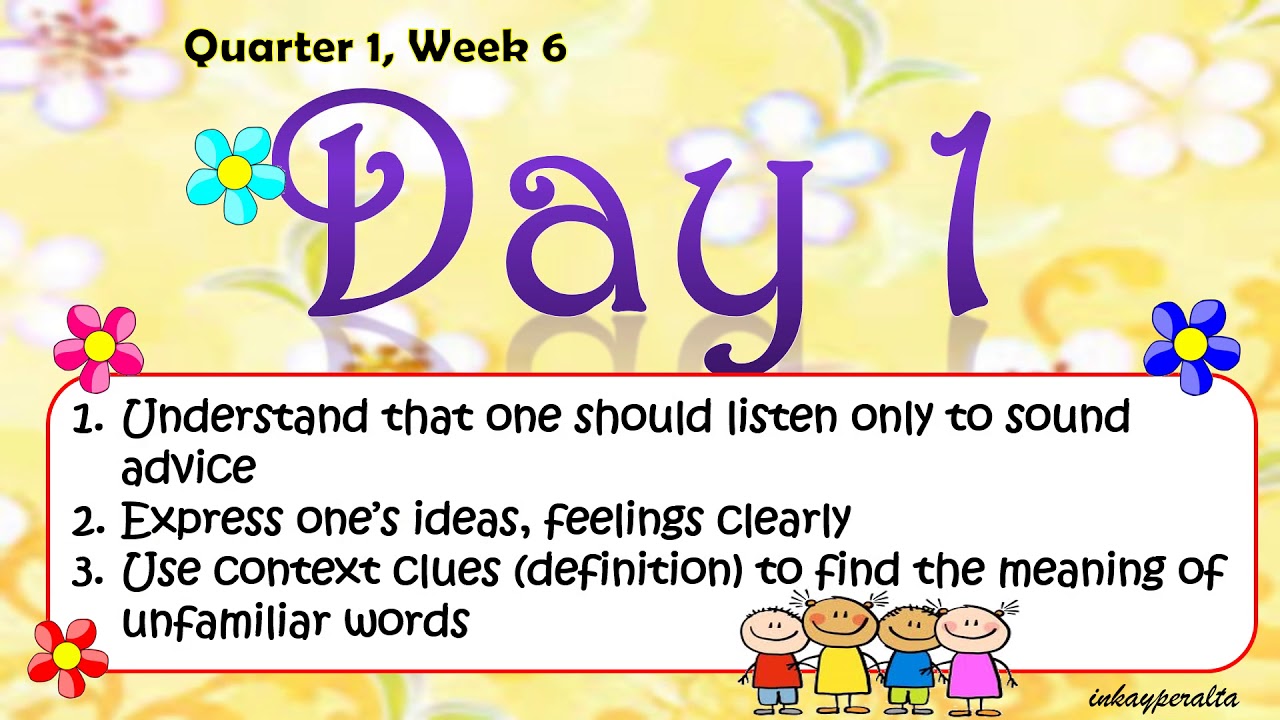 ENGLISH: Q1 WEEK 6 (DAY 1) - YouTube