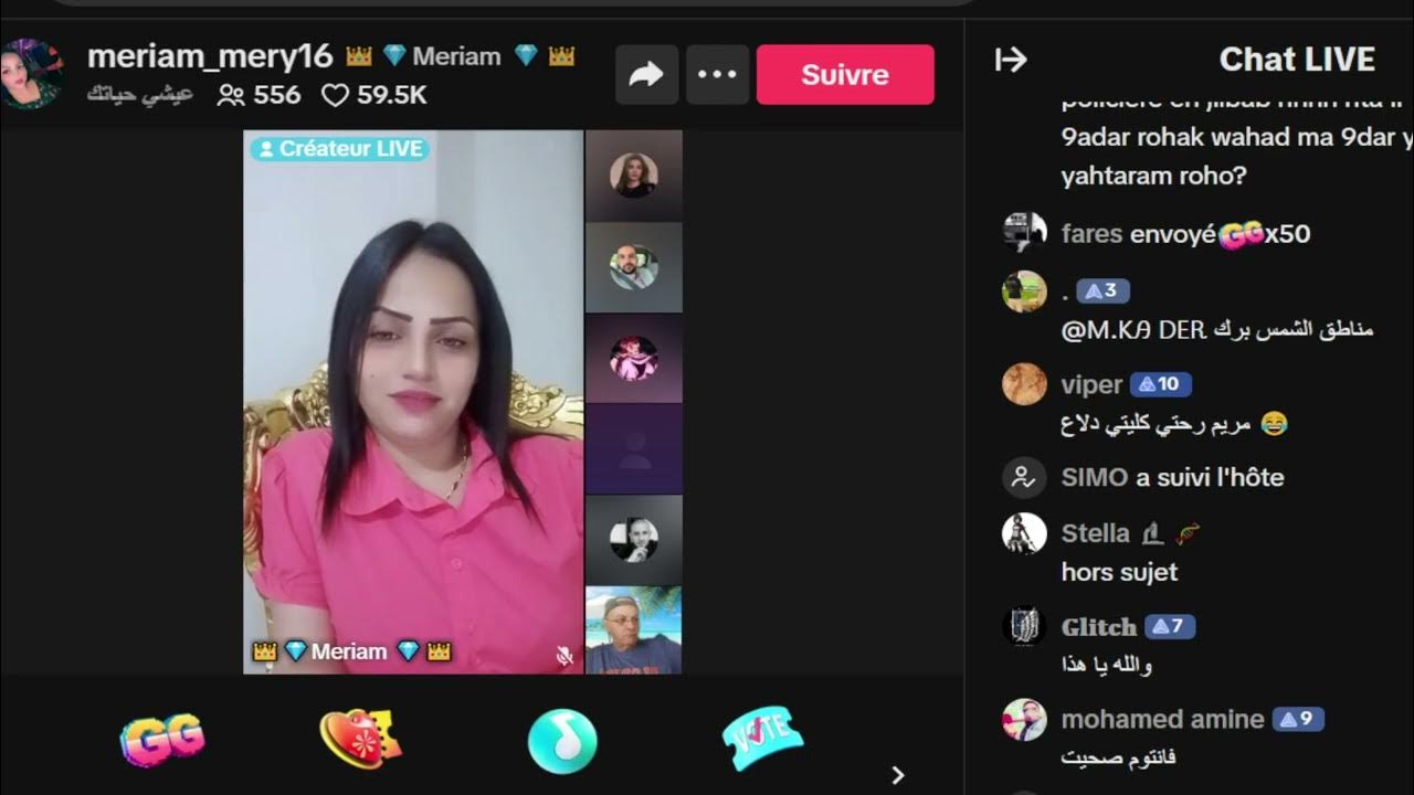 Chez Meriam avec Sofia et Djalal Bousmina (live supprimé par TikTok) - YouTube