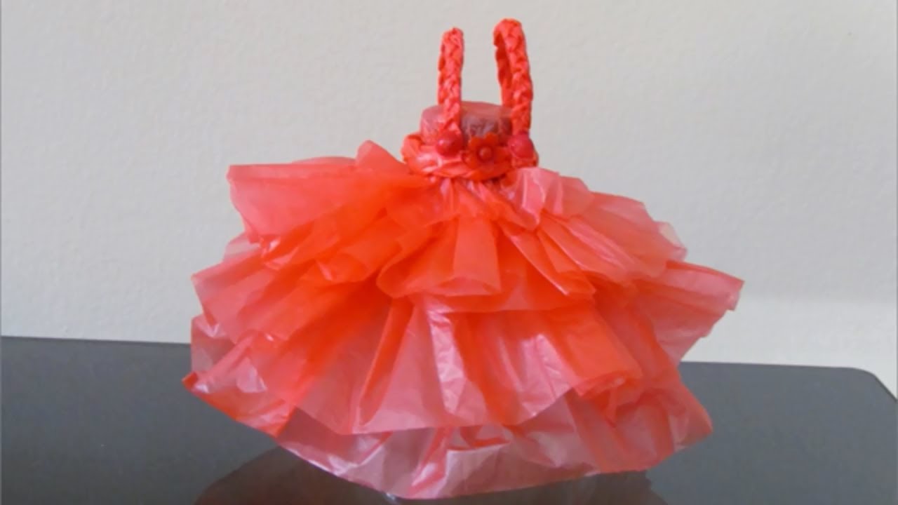 How To Make Doll Dress With Plastic Bag YouTube how-to-make-doll-dress-with-plastic-bag-youtube