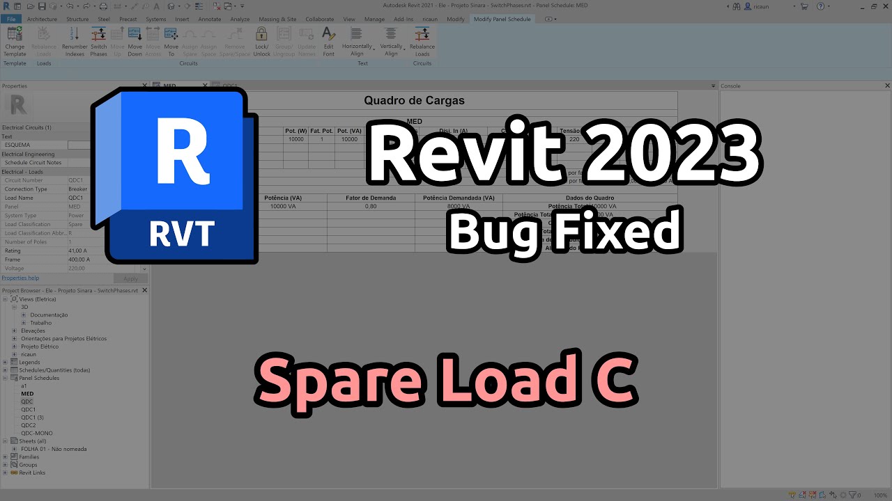 Spare Load C Bug Fix - Revit 2023 (English) - YouTube