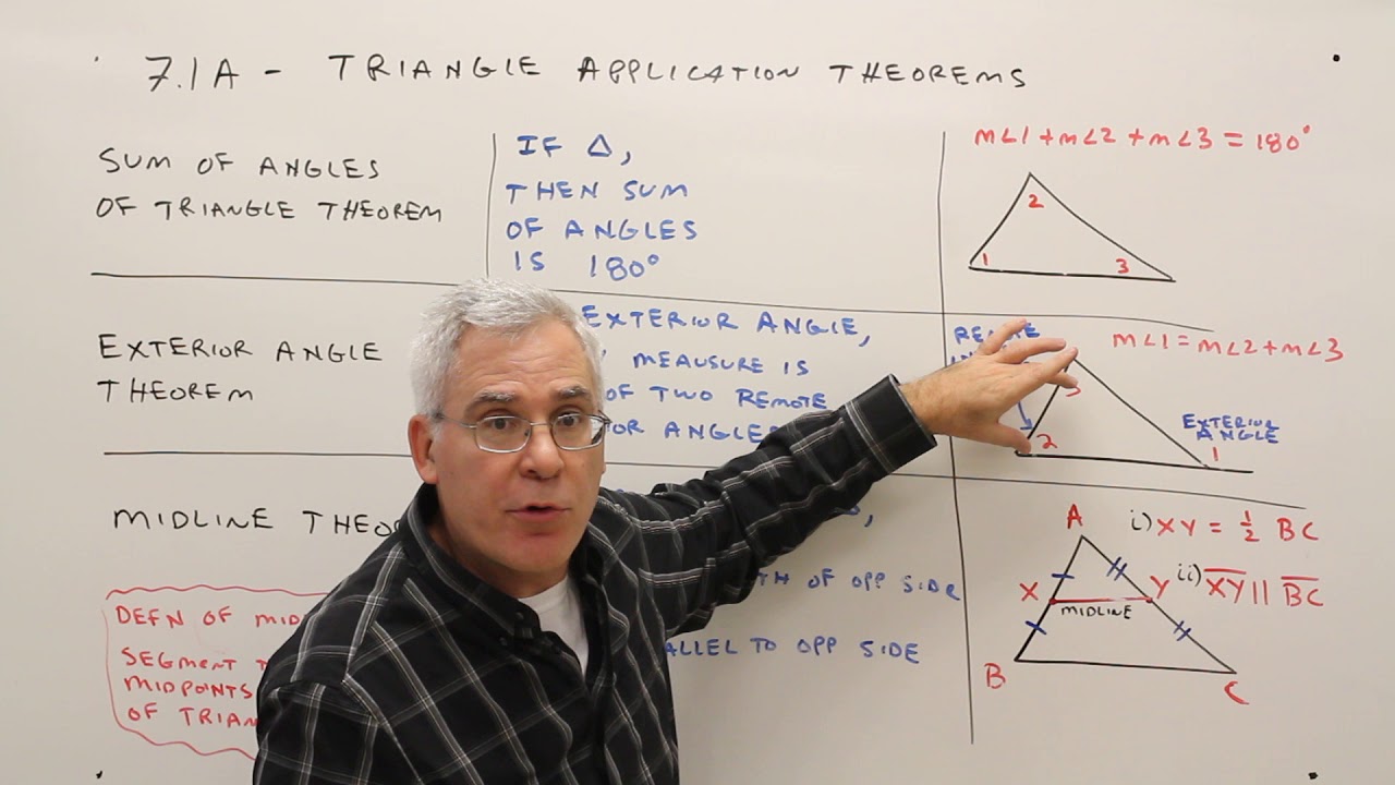 7.1A--Triangle Application Theorems - YouTube