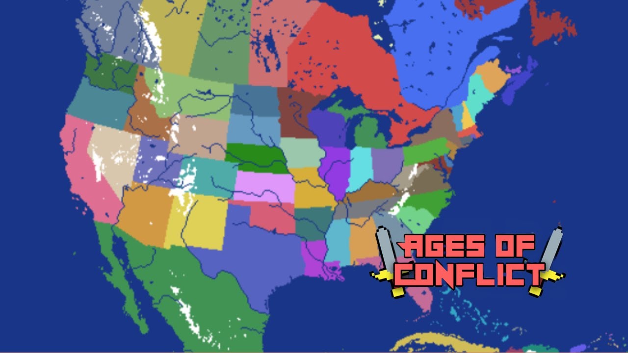 North American Battle Royale! Timelapse in Ages of Conflict: World War ...