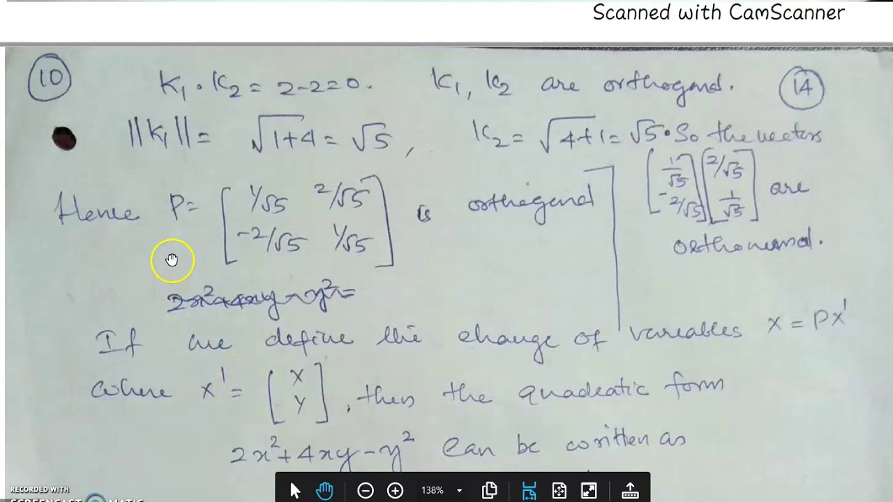 Diagonalization Youtube 0974