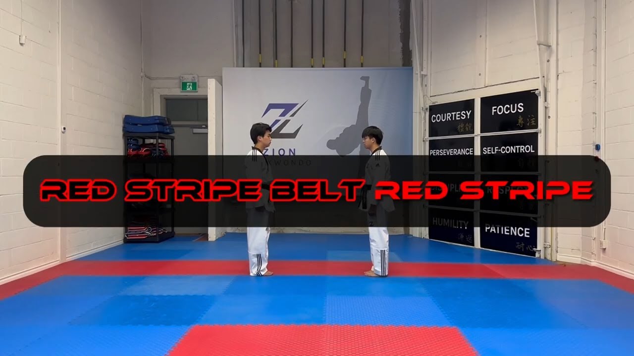 Red Stripe Belt Red Stripe - Board Breaking - YouTube