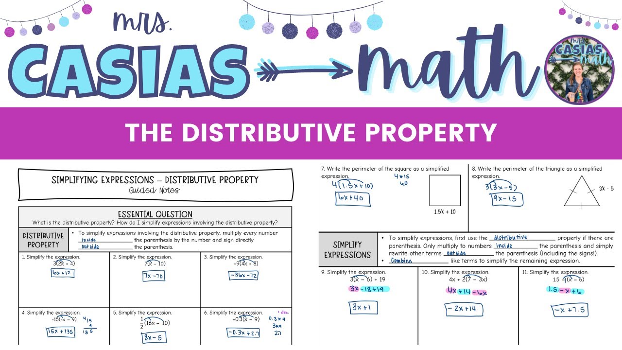 The Distributive Property 7th Grade Math Lesson YouTube