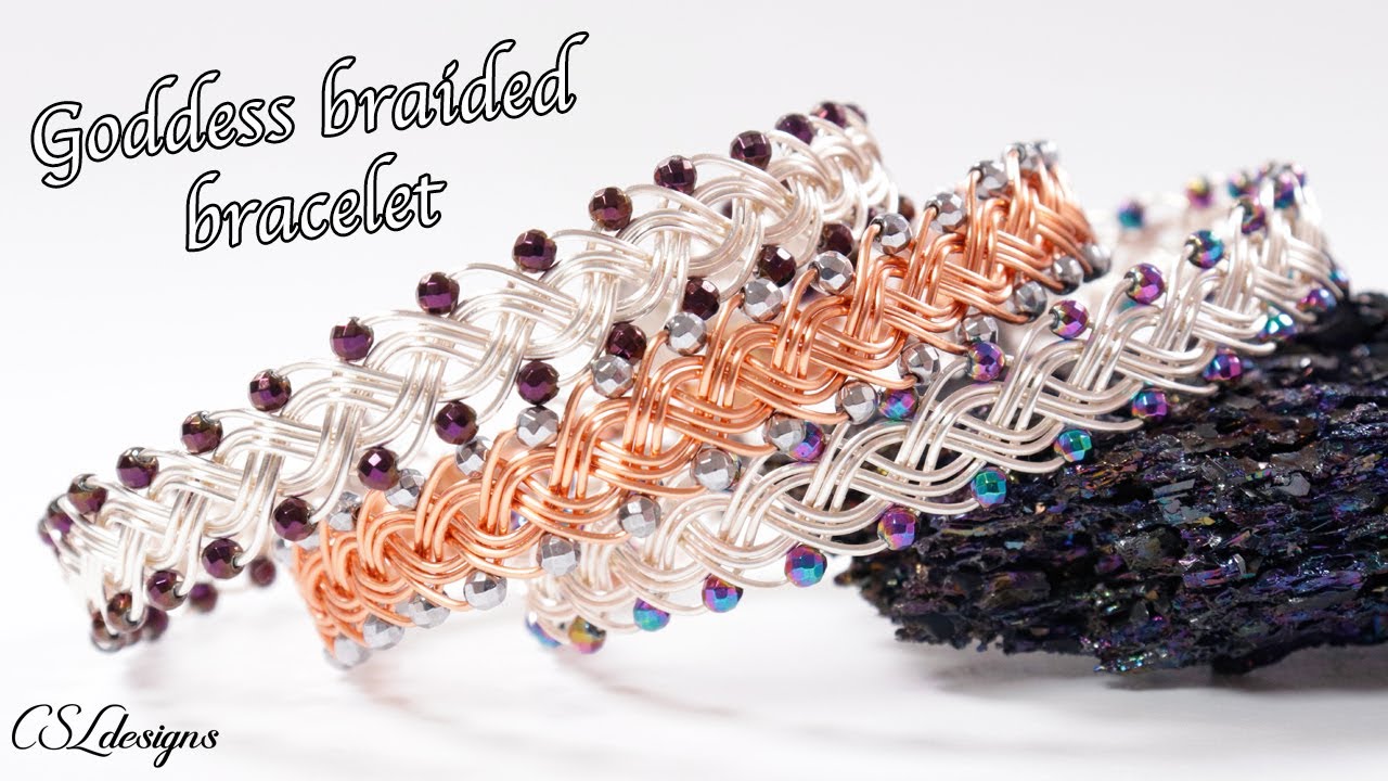 Goddess braid wirework bracelet - YouTube