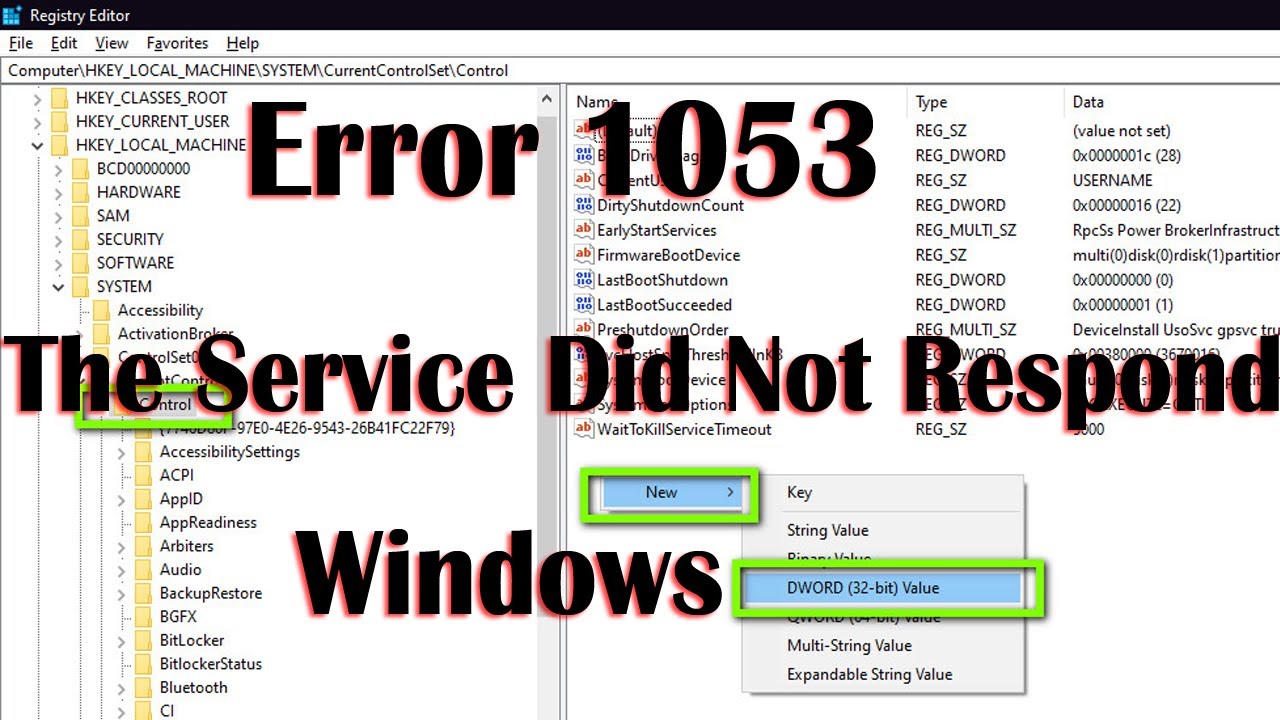 Ошибка 1053. Устранение неполадок, связанных с зависанием службы в Windows 10.