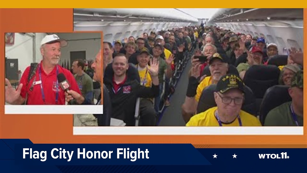 Veterans honored with D.C. trip | Flag City Honor Flight - YouTube