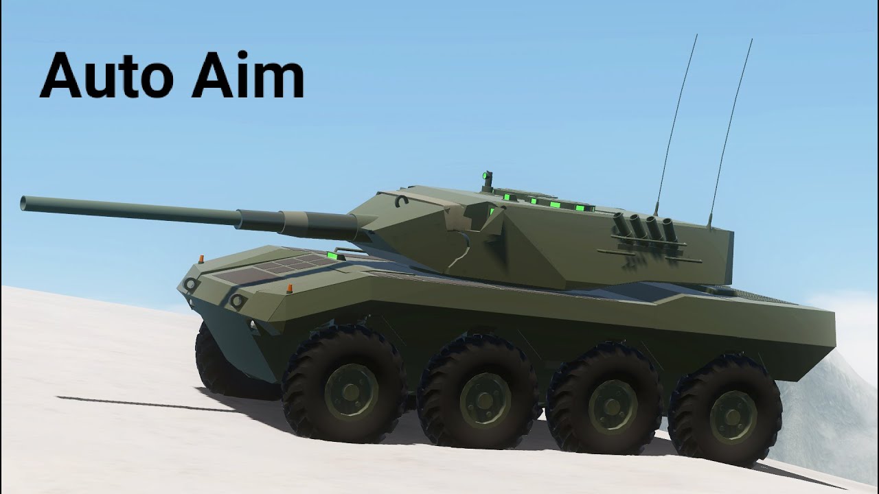 [SimplePlanes] "Aim-bot" main battle tank fire control system show - YouTube