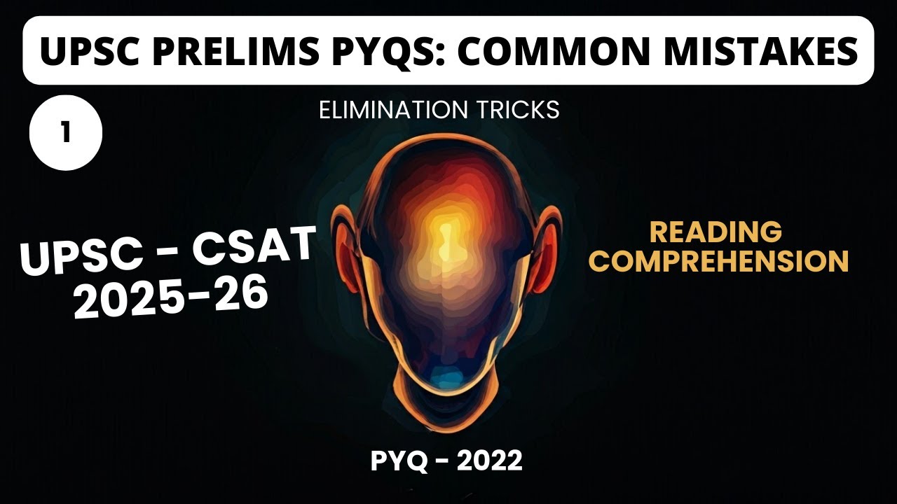 UPSC Prelims PYQs: Common Mistakes and How to Avoid Them | BY Ronit Saini Sir | PT 2022 | PYQ ...