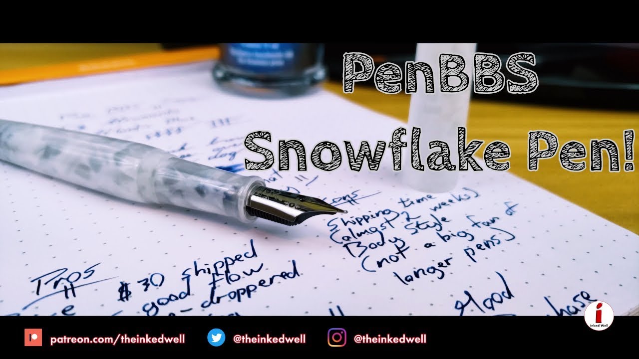 PenBBS Snowflake! Great Pen for $30! - YouTube