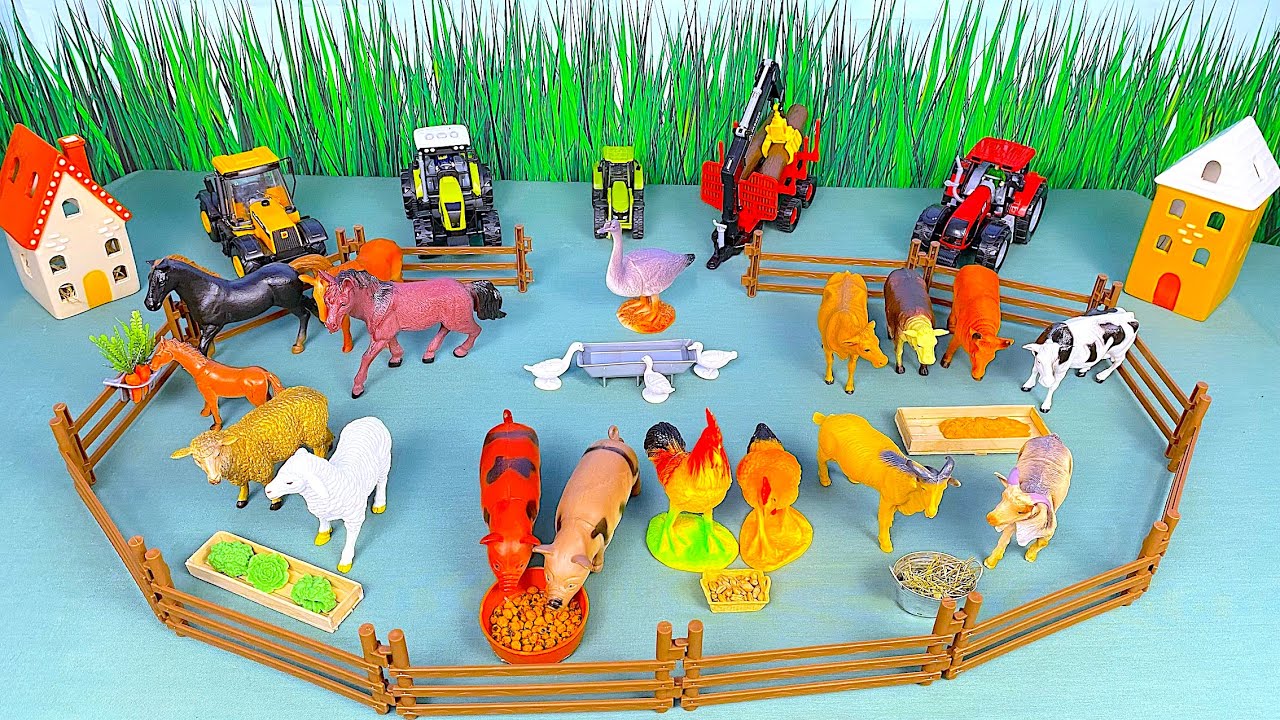 Farm Small World Diorama With Animals And Windmill | Cow Pig Horse ...