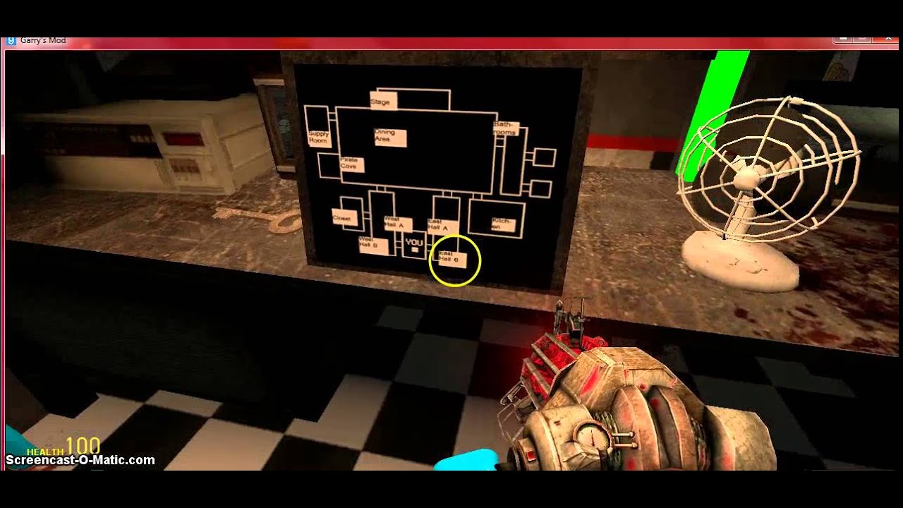 Five nights At freddys part 2 Of single player gmod - YouTube