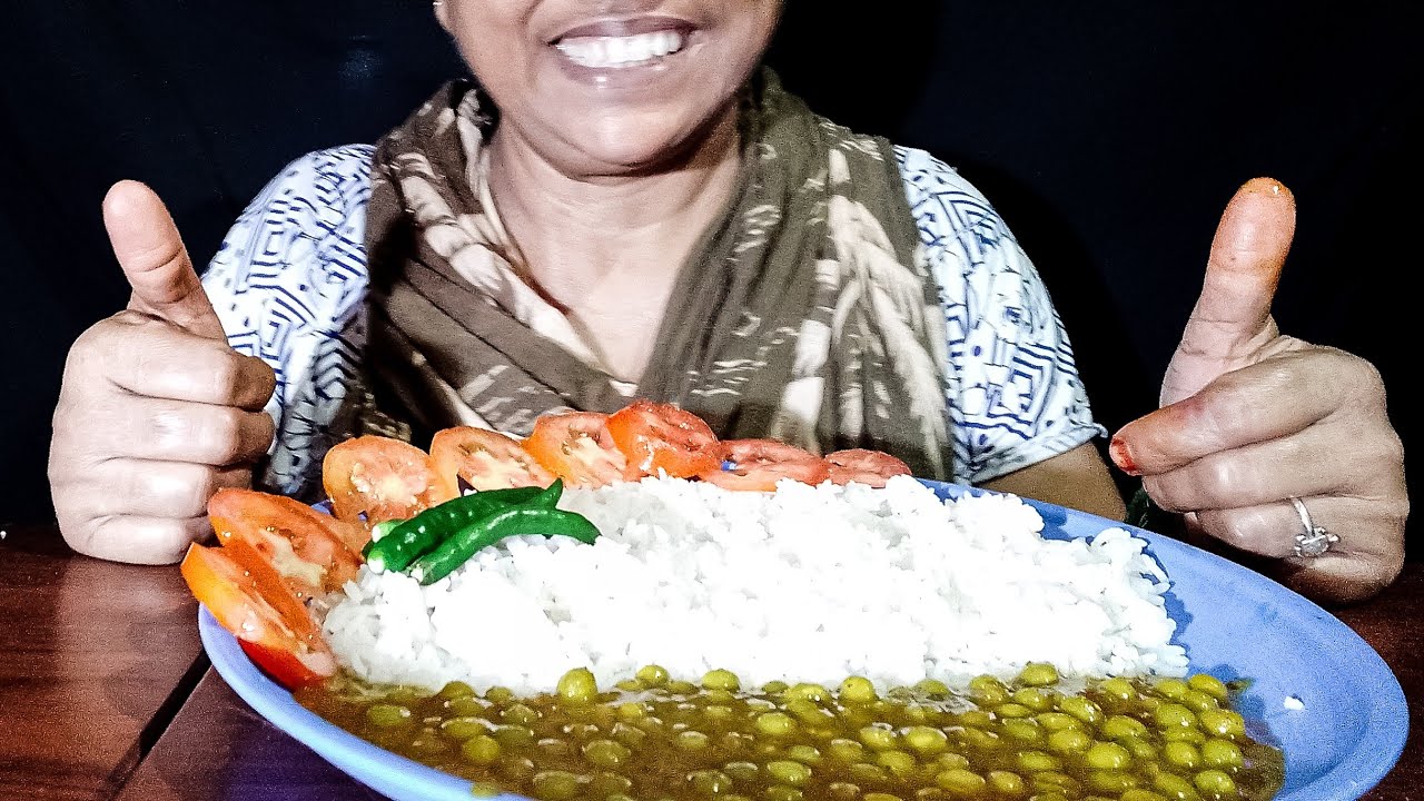 Spicy 🔥 Chole And Rice | Eating Show | Asmr | Real Mukbang - YouTube