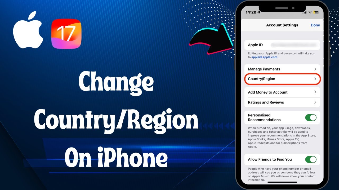 How To Change Country/Region On App Store In iPhone iOS 17 - YouTube