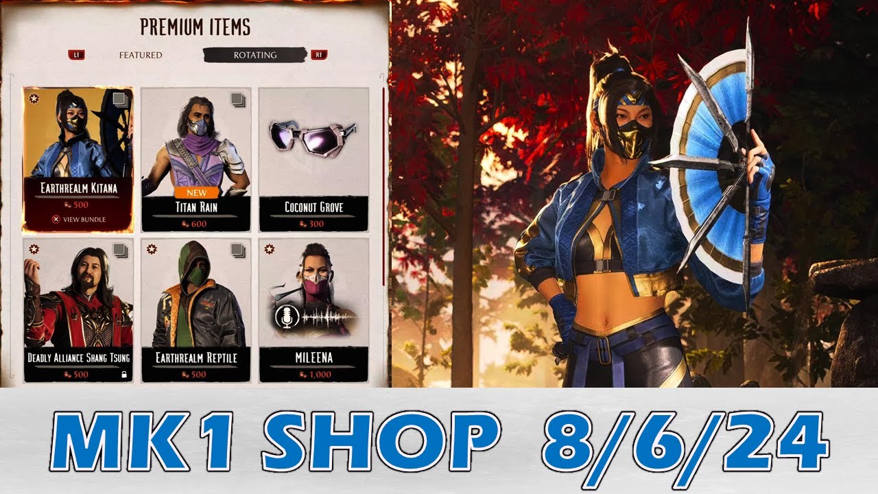 MK1 Premium Shop: Kitana, Reptile, Shang Tsung, skins / gear / palettes ...