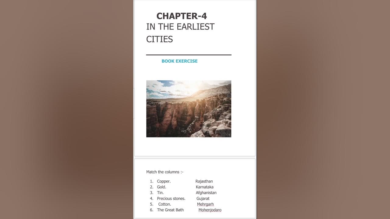 Chapter 4 History Class 6th In The Earliest Cities Book Exercise YouTube chapter-4-history-class-6th-in-the-earliest-cities-book-exercise-youtube