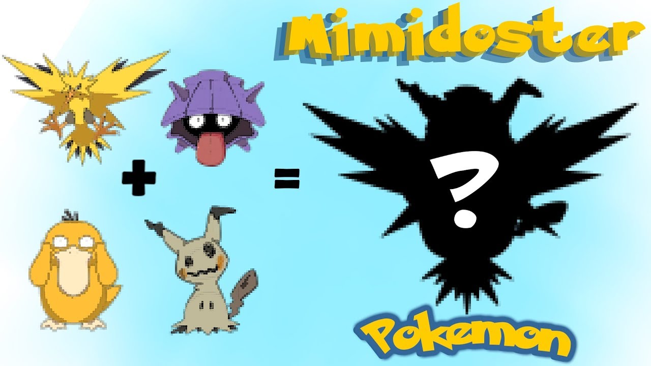 Pokemon Fusion Mimikyu + Psyduck + Zapdos+ Shellder || Pokemon Cute Silly Fusion - YouTube