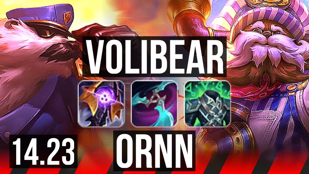 VOLIBEAR vs ORNN (TOP) | 10 solo kills, 14/1/0, Legendary | KR Master ...