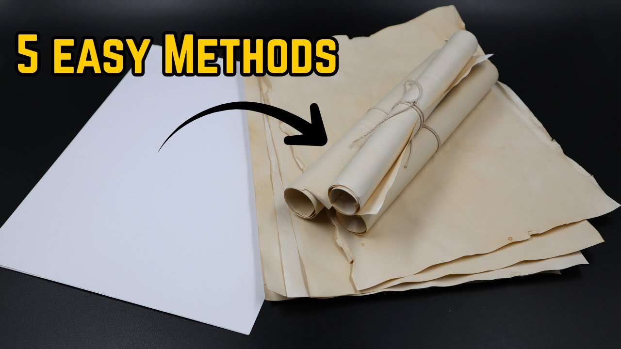 How to Age Paper without Waiting 100 Years | DIY Vintage Paper - YouTube