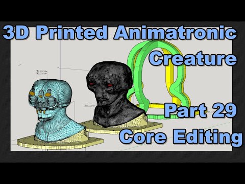 3D Printed Animatronic Creature Part 29 Core Editing - YouTube
