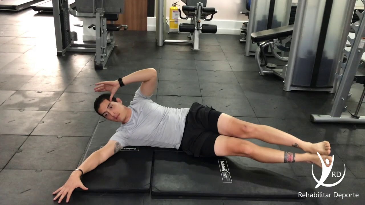 Oblicuos decubito lateral - YouTube