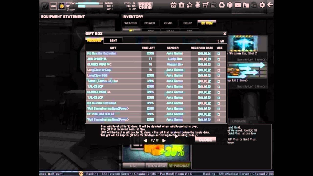 Inventory Wolfteam - YouTube