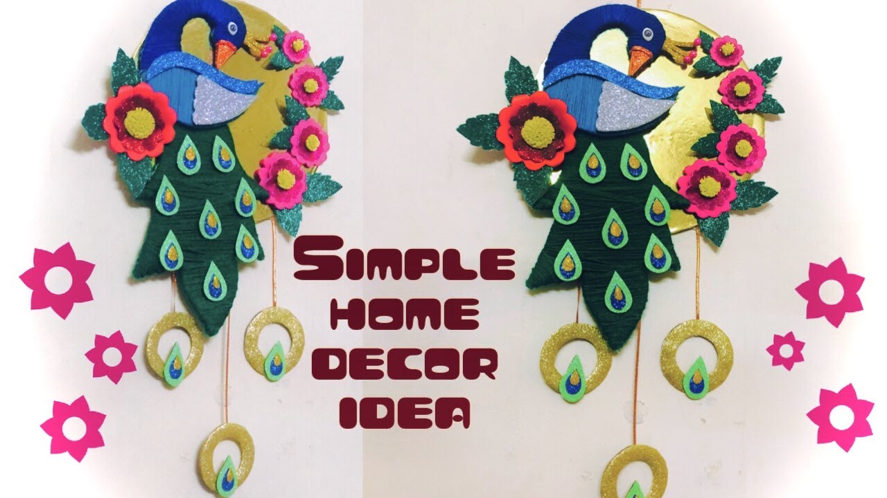How to make Peacock wall hanging out of waste cardboard. How to make a ...