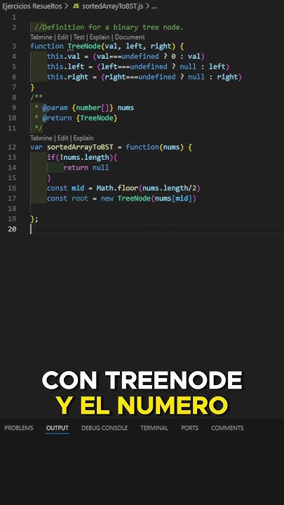 Solución al ejercicio del leetcode 23: Convert Sorted Array to Binary Search Tree - YouTube