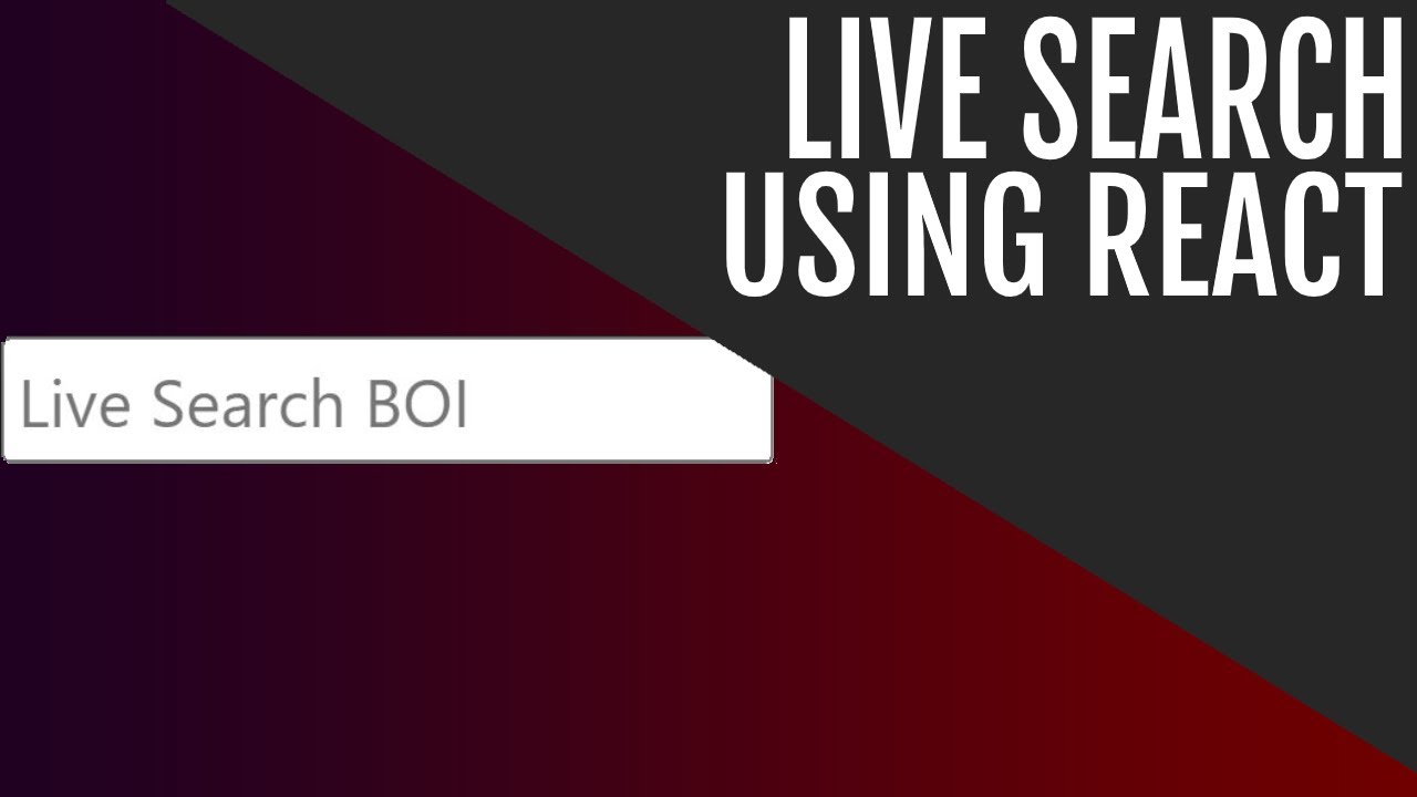 Live Search Using React Hooks 5394