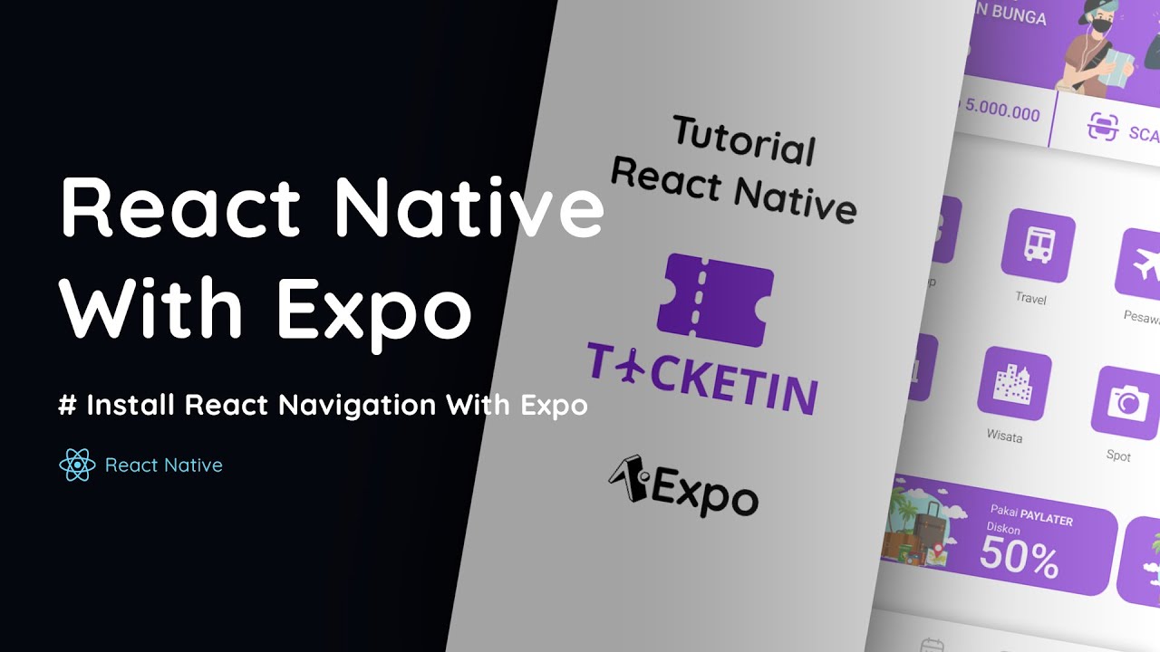 Tutorial Install React Navigation Di React Native Dengan Expo Youtube