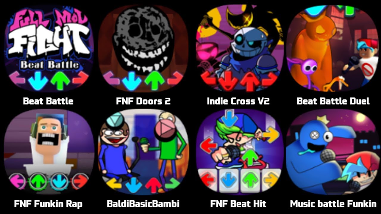 FNF Sprunki, Fun Time, FNF Doki Doki Takeover, FNF Bendy, FNF Amorex ...