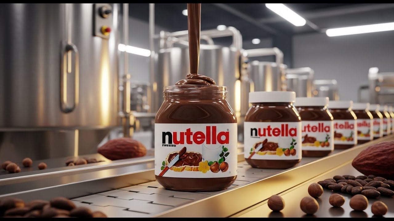 How Nutella Is Made in Massive Quantities – From Cocoa Beans to Creamy ...